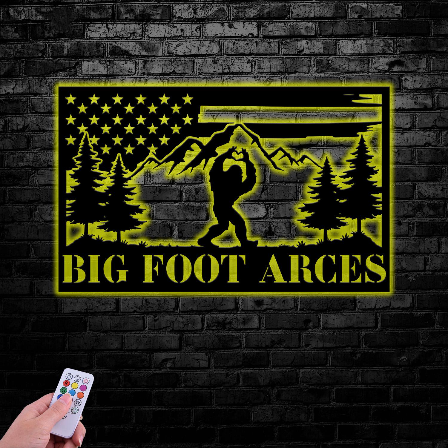 Outdoor Sasquatch Custom Name Metal Sign - Bigfoot Mountain Yard Decor ...