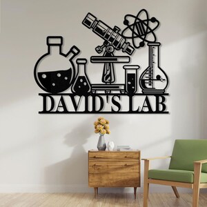 Custom Scientist Name Metal Sign,science Class Sign,personalized ...