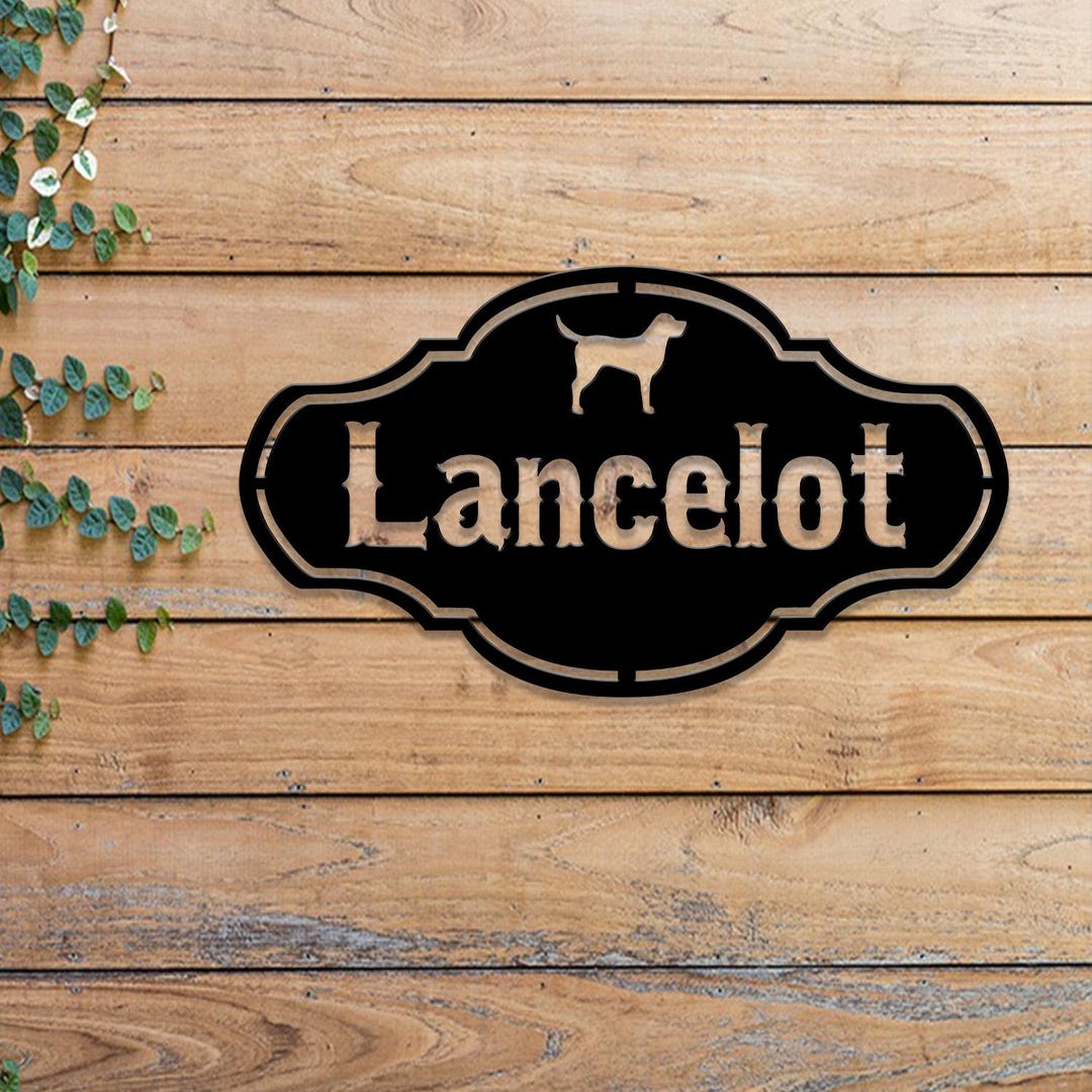 Personalized Crate Metal Sign, Custom Dog Décor, Hanging Crate ...