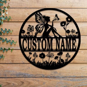 Custom Name Fairy Sign With LED Lights, Personalized Fairy Name Sign ...