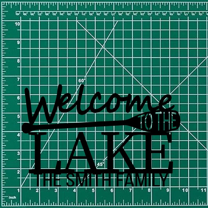 Personalized Lake Welcome Sign, Custom Metal Lake House Plaque, Family ...