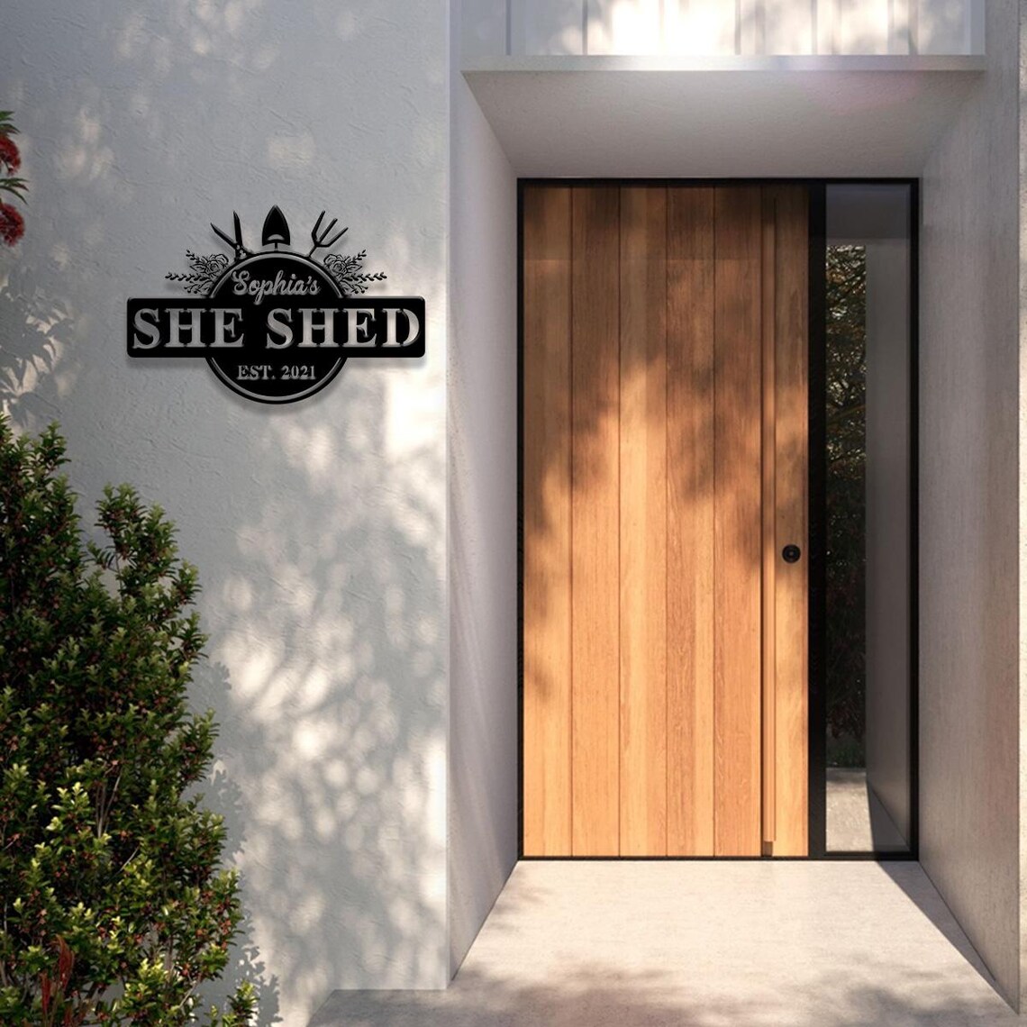 Welcome to She Shed Personalized Name Metal Sign, Gardening Shed Decor ...