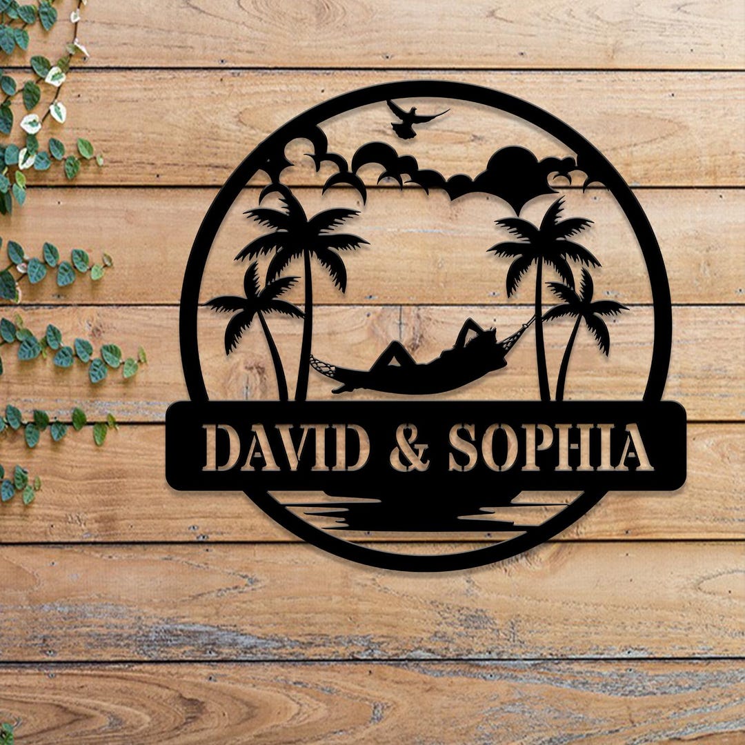 Custom Beach House Metal Sign With Led Light, Nautical Decor, Lake ...