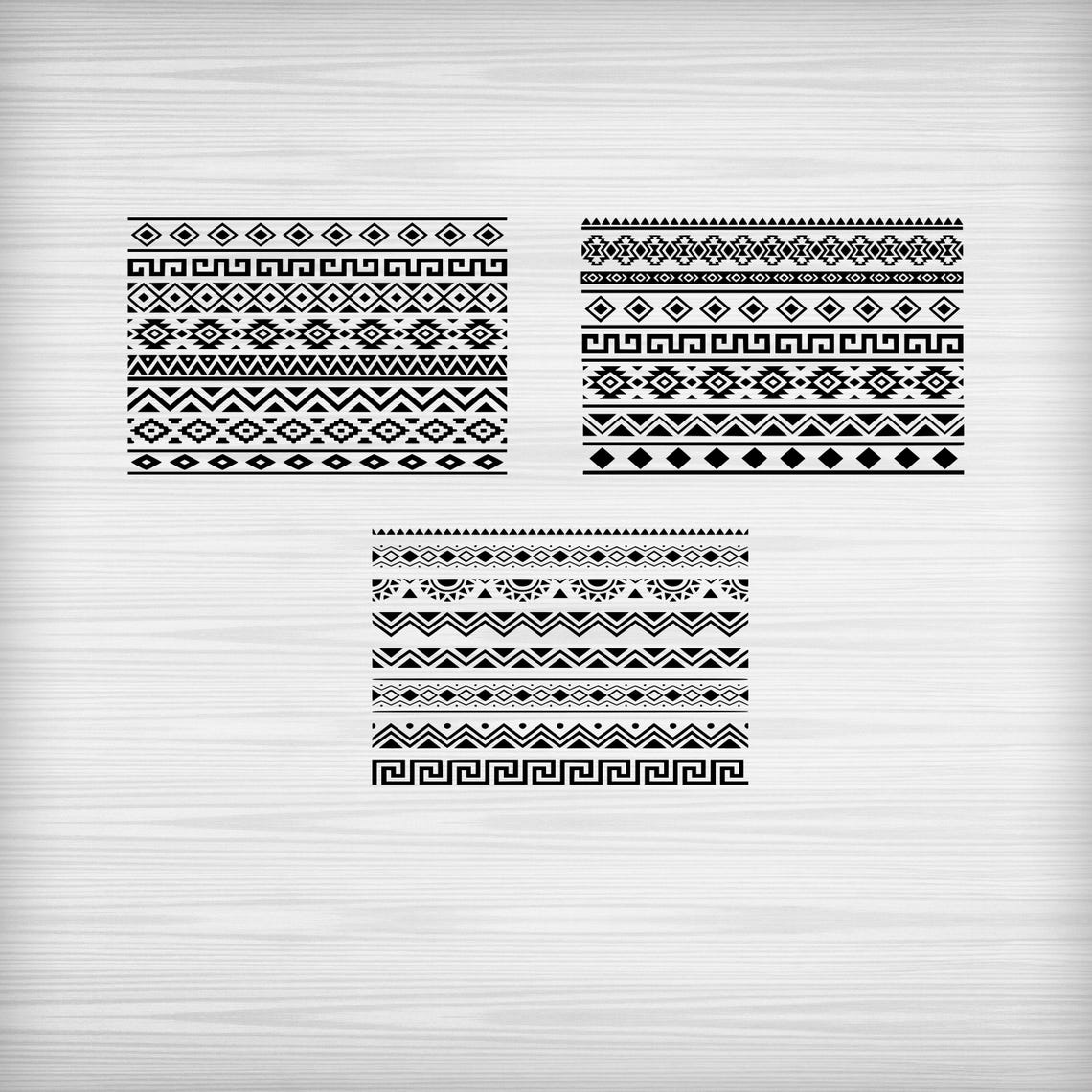20 Aztec Pattern SVG, Border Svg, Tribal Svg, Indian Svg, Aztec Print ...