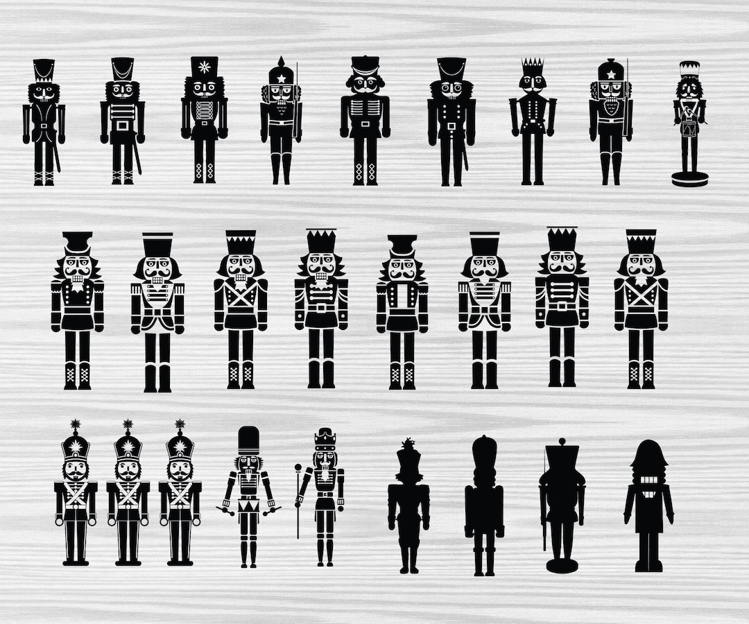 Christmas Nutcracker Silhouette: Holiday Vector Cut Files (SVG, PNG) - Etsy