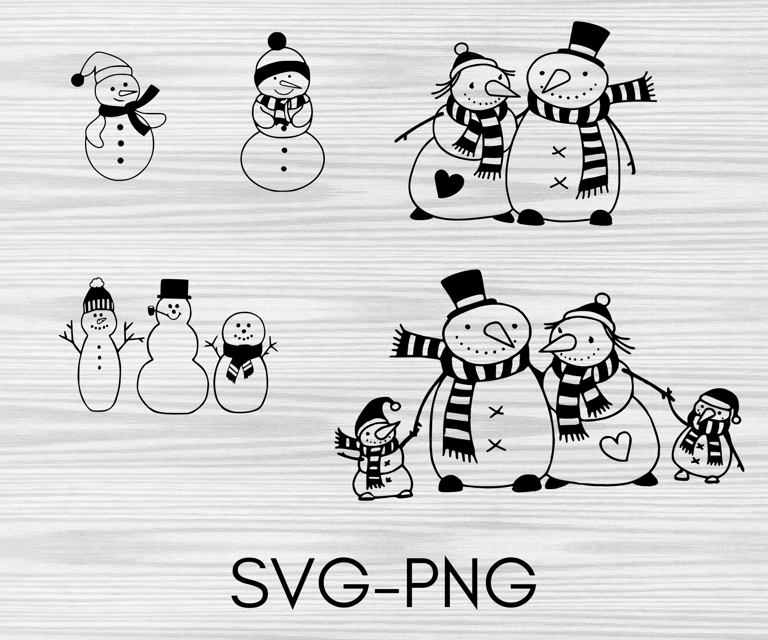 Snowman SVG Clipart Bundle: 45 Christmas Designs (digital Download) - Etsy