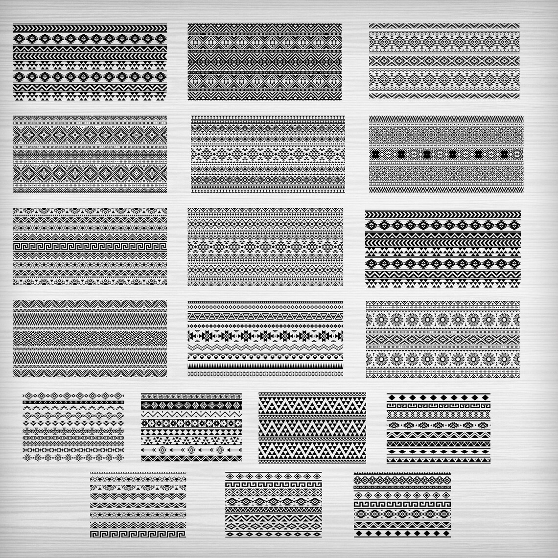 20 Aztec Pattern SVG, Border Svg, Tribal Svg, Indian Svg, Aztec Print ...