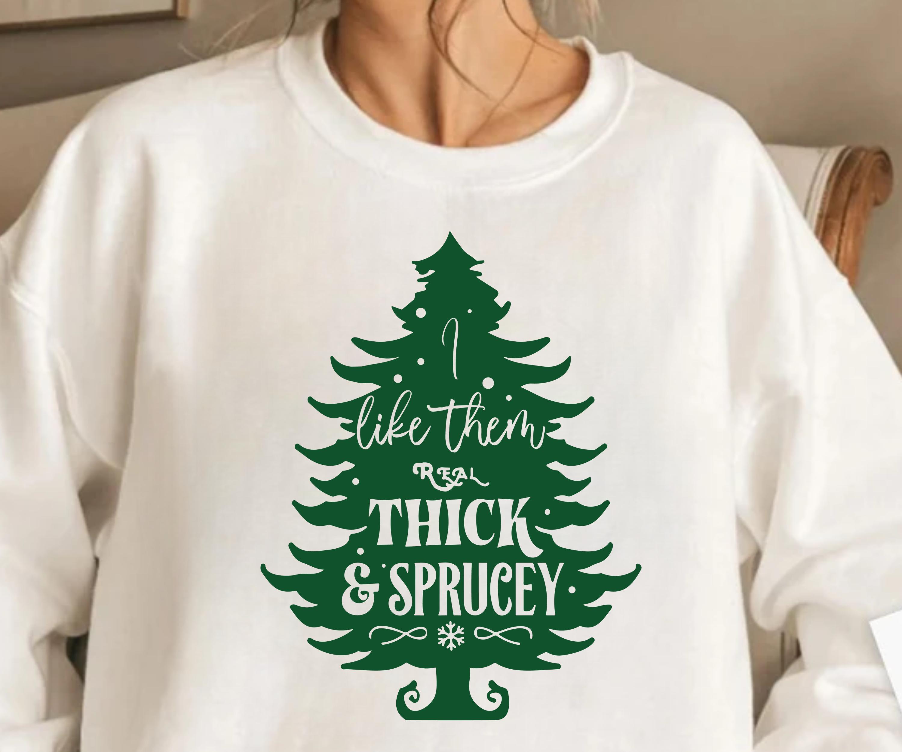 Funny Christmas Tree SVG Bundle: Thick & Sprucy Designs (PNG, SVG) - Etsy
