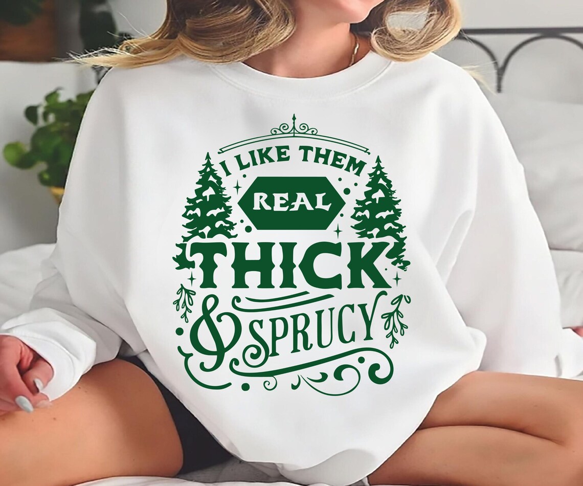 Funny Christmas Tree SVG Bundle: Thick & Sprucy Designs (PNG, SVG) - Etsy