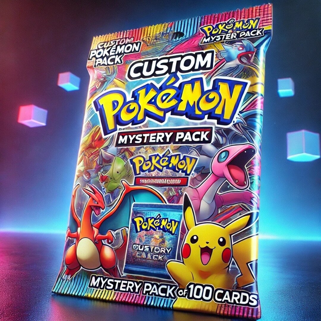 Custom Pokémon Mystery Packs of 100 Great for Birthdays, Parties, and ...