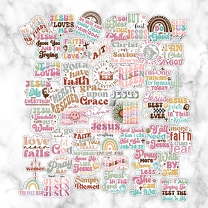 50 Pack Boho Christian, Minimalistic, Boho, Aesthetic Sticker Pack - Etsy