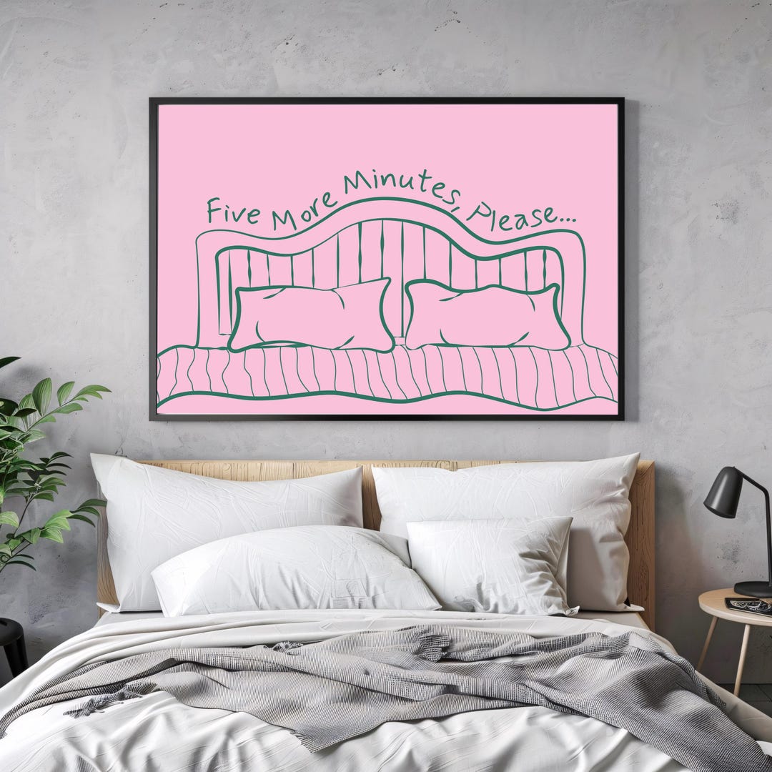 Five More Minutes Please... Hand Drawn Wall Art, Digital Print Download ...
