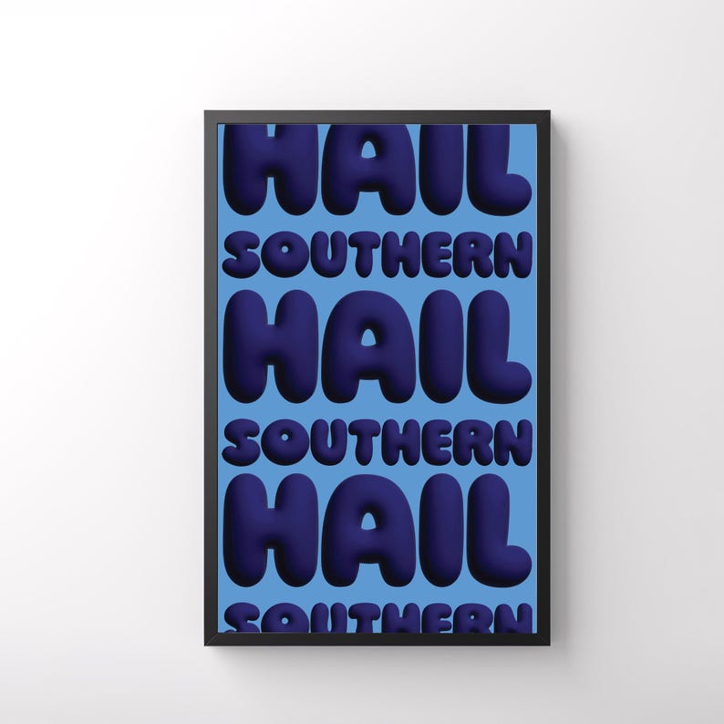 Georgia Southern University Wall Decor- Set of 3 Hail Southern Blue ...