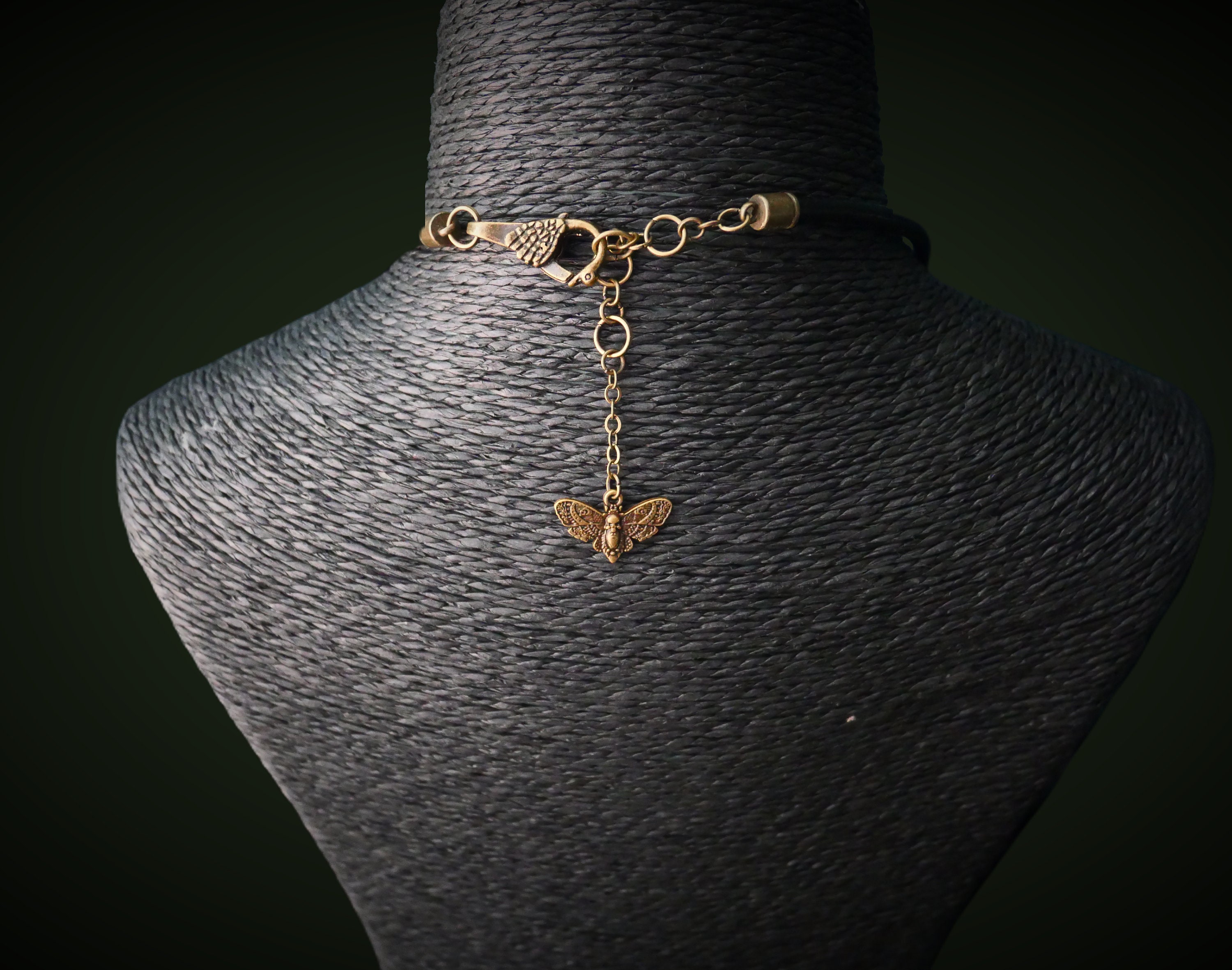 The Angerona Handcrafted, Original Design, Leather and Chain Necklace ...