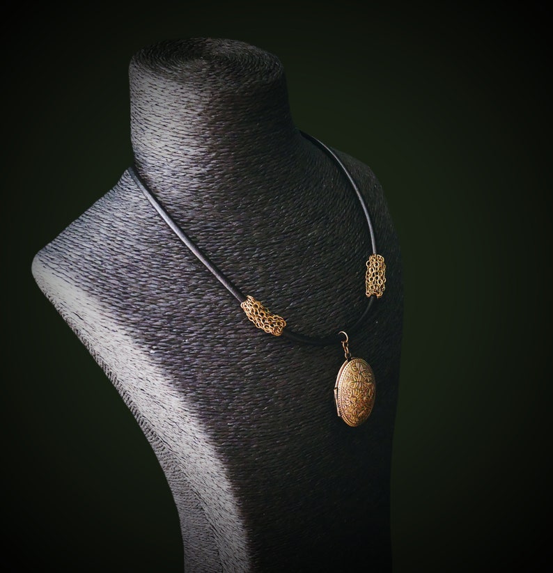 The Angerona - Handcrafted, Original Design, Leather and Chain Necklace ...