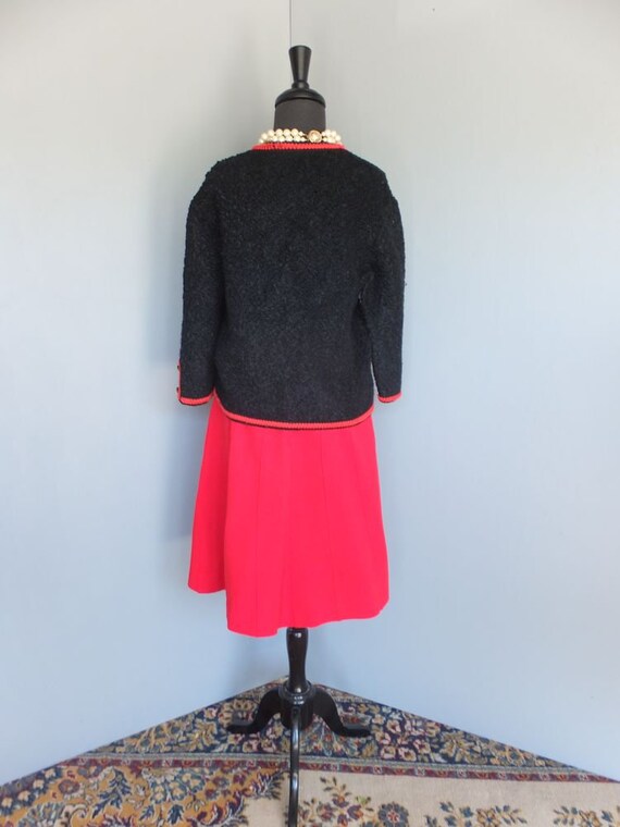1970s Skirt, Jonathan Logan, Red Wool A Line Skirt, A… - Gem