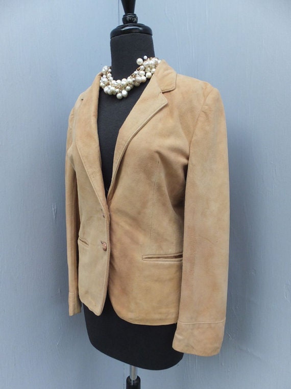 Vintage SUEDE Leather Jacket, 70s, Peter Caruso, Ladi… - Gem