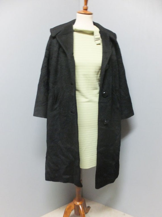 1970s Day Dress, George Small New York,Light Green Ri… - Gem