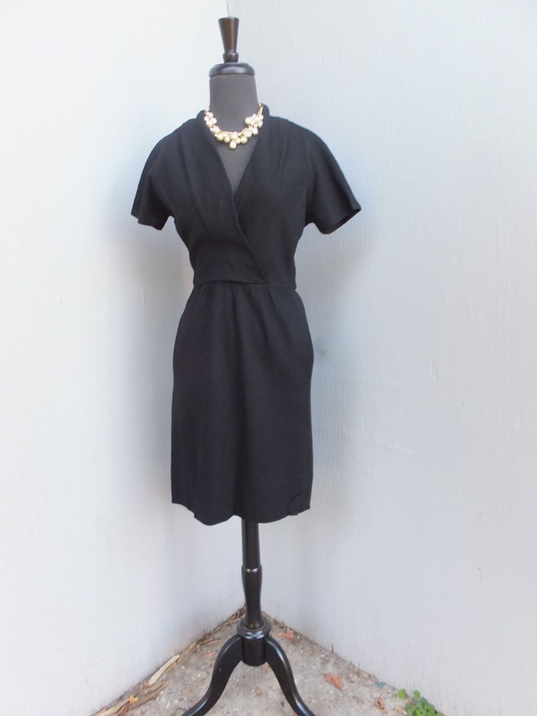 Vintage Dress. 1960s/70s, Alison Ayres Original, Black V Neck, Hip ...