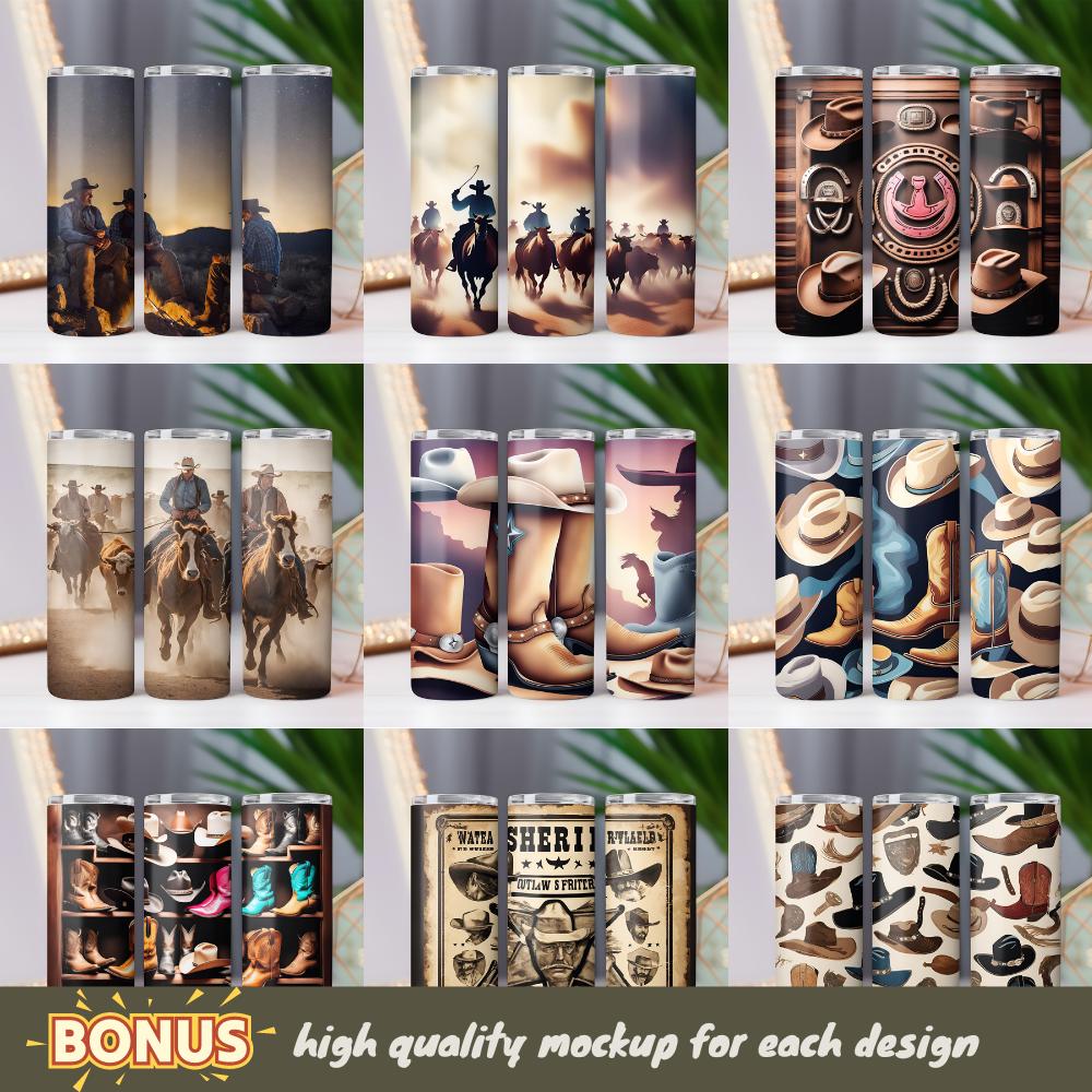 180+ Western Tumbler Wrap Bundle, Western Sublimation Designs, 20 Oz ...