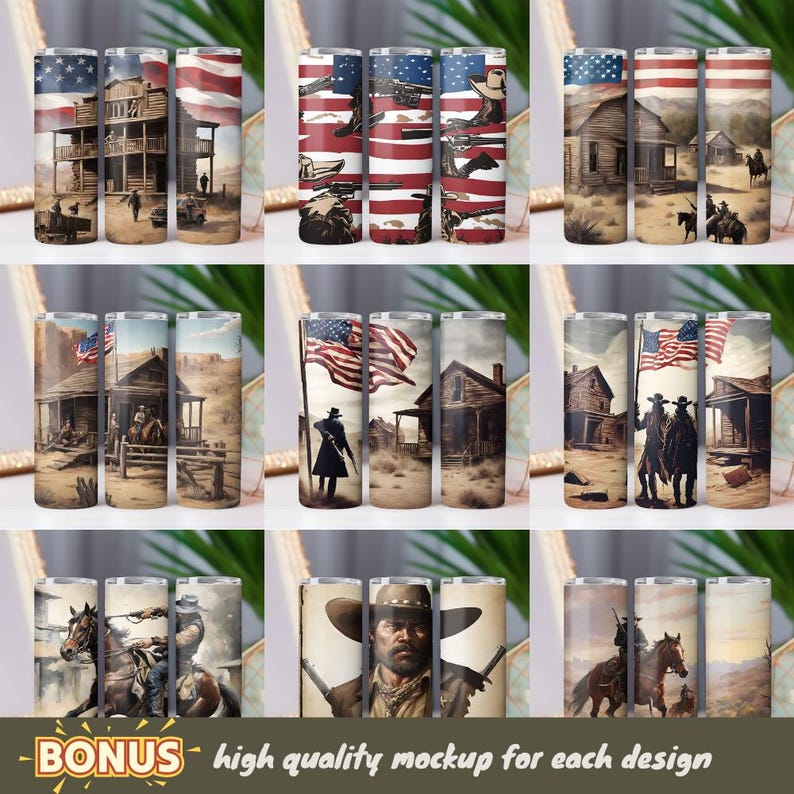 180+ Western Tumbler Wrap Bundle, Western Sublimation Designs, 20 Oz ...