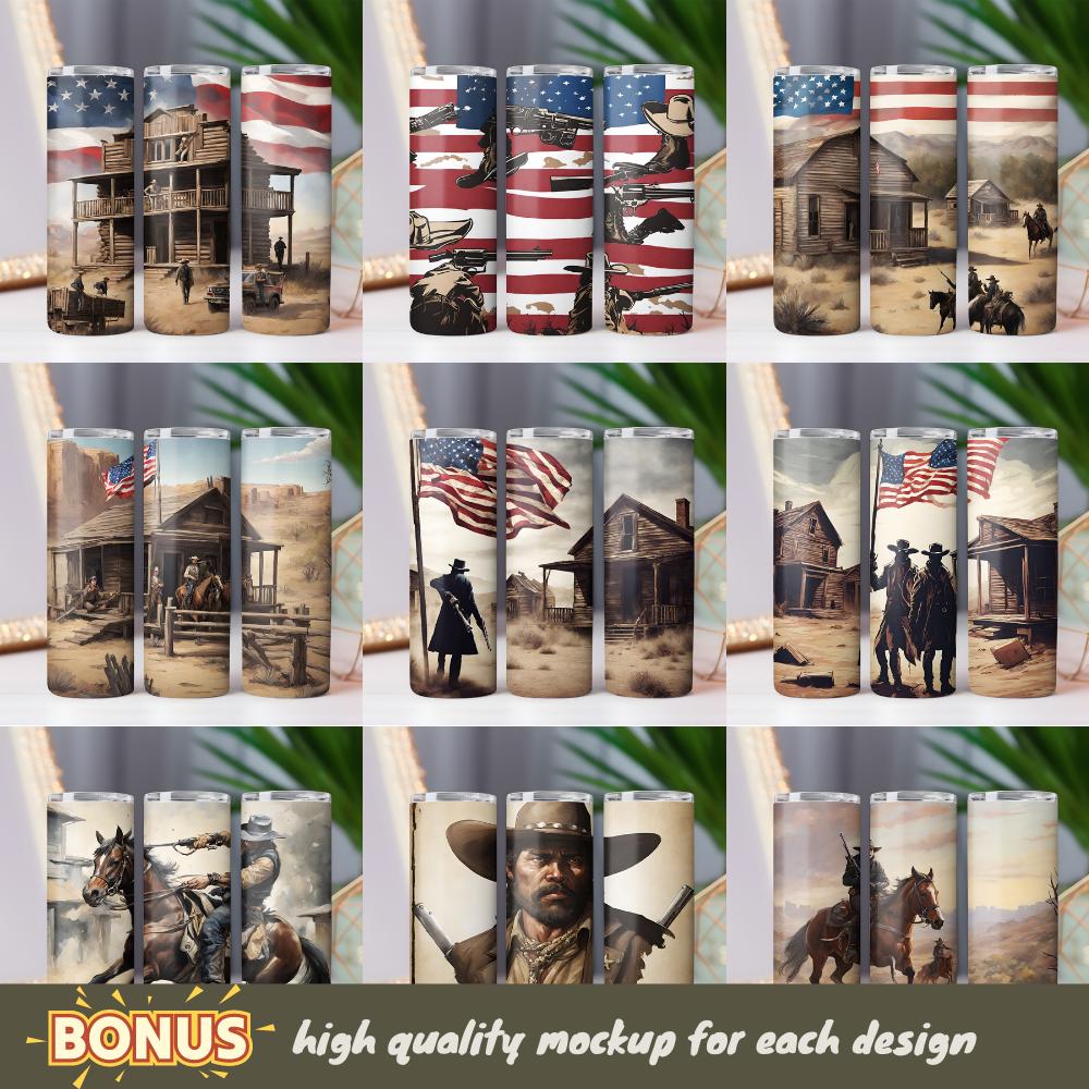 180+ Western Tumbler Wrap Bundle, Western Sublimation Designs, 20 Oz ...