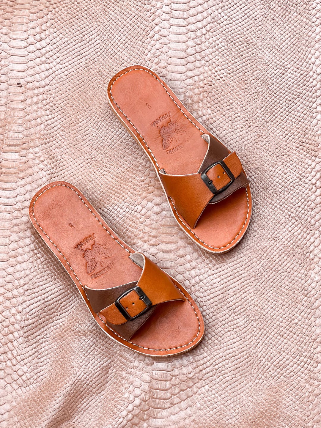Handmade Moroccan Leather Sandals: Boho Summer and Fall Slides - Etsy