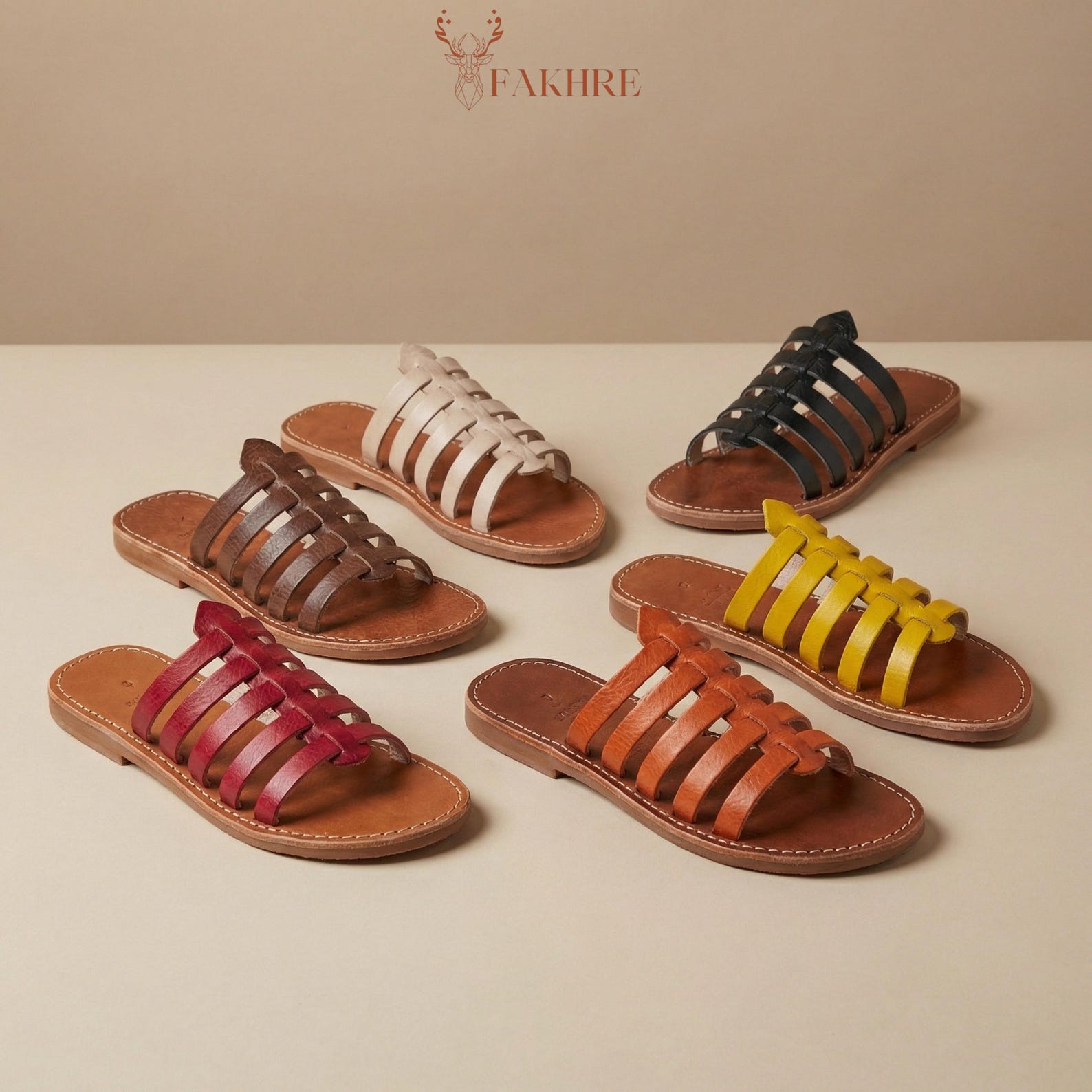 Handmade Moroccan Leather Fisherman Sandals for Women – Gladiator Slide ...