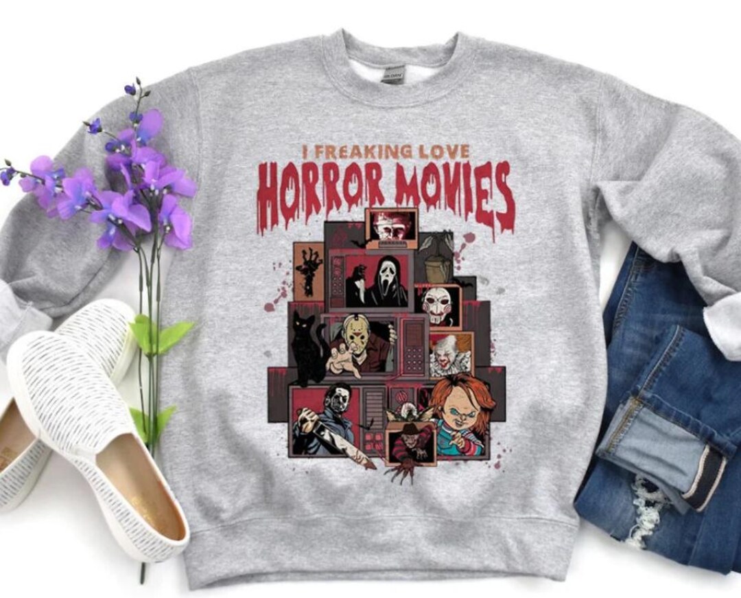 I Freaking Love Horror Movies Png, Horror Halloween Digital File, Scary ...