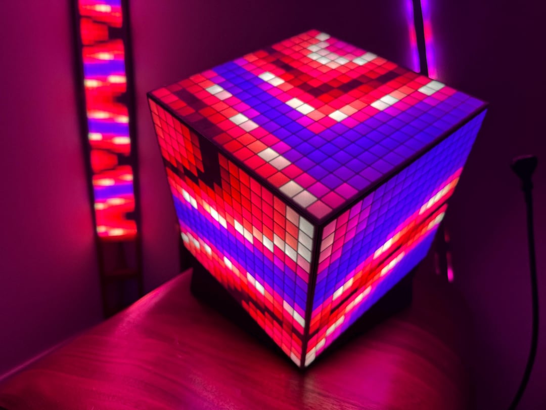 Sound Reactive LED Cube, WLED Music Visualizer, RGB Gaming Desk Light ...
