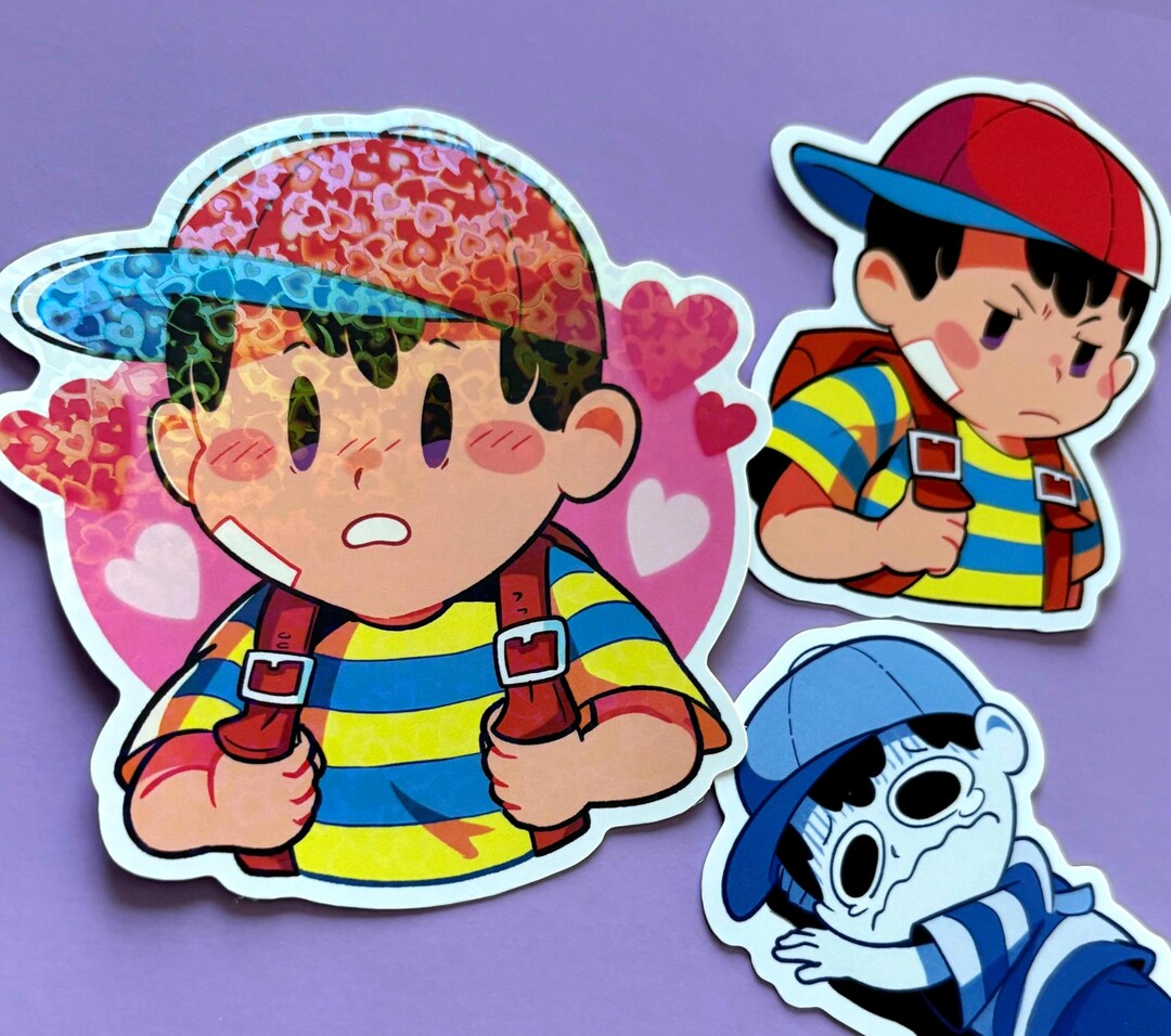Ness Emotions - Die Cut Vinyl Stickers (three Pack) - Mother 2 ...