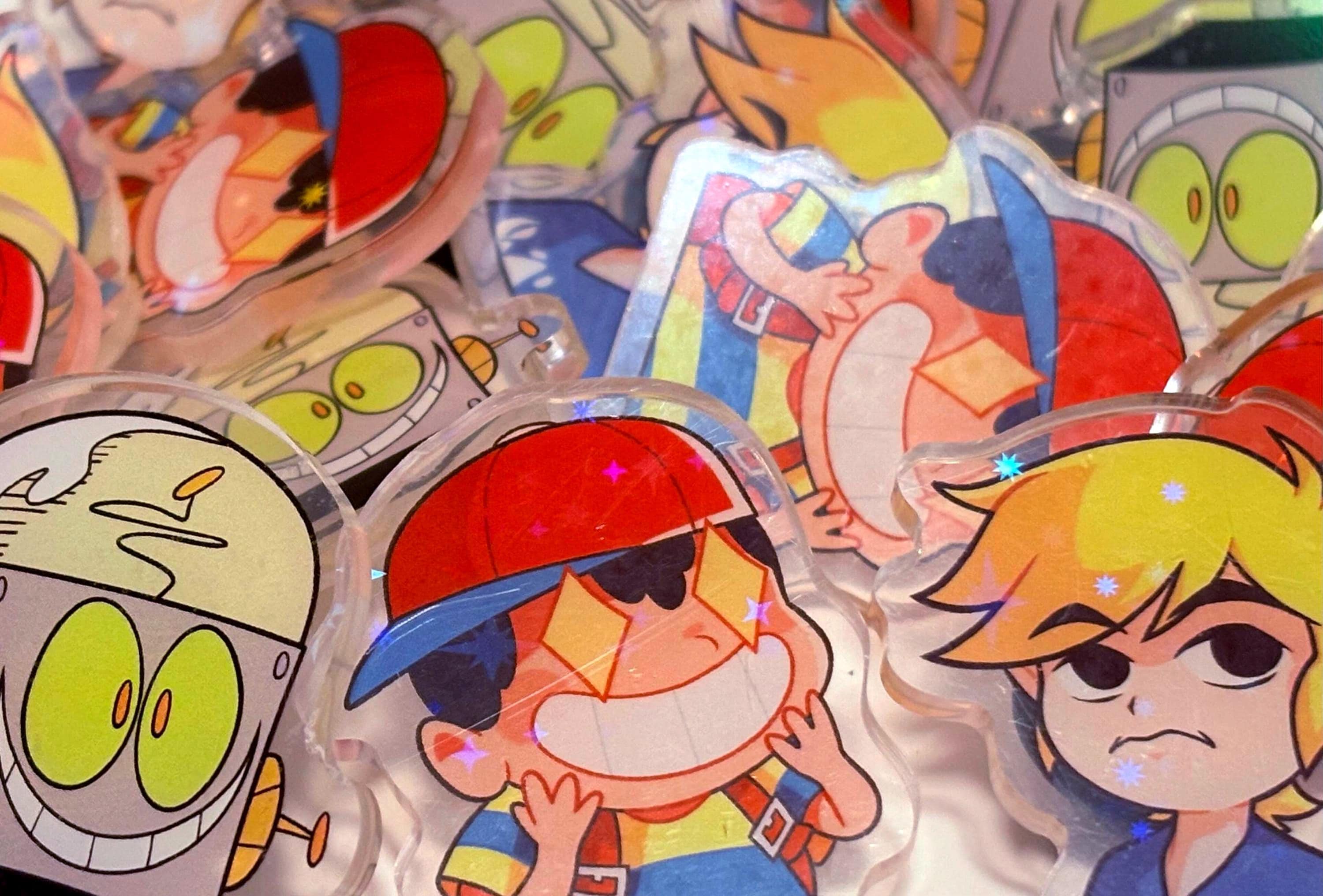 Character Pins! - Holographic Custom Clear Acrylic Mini Pins - 1.5'' - Etsy
