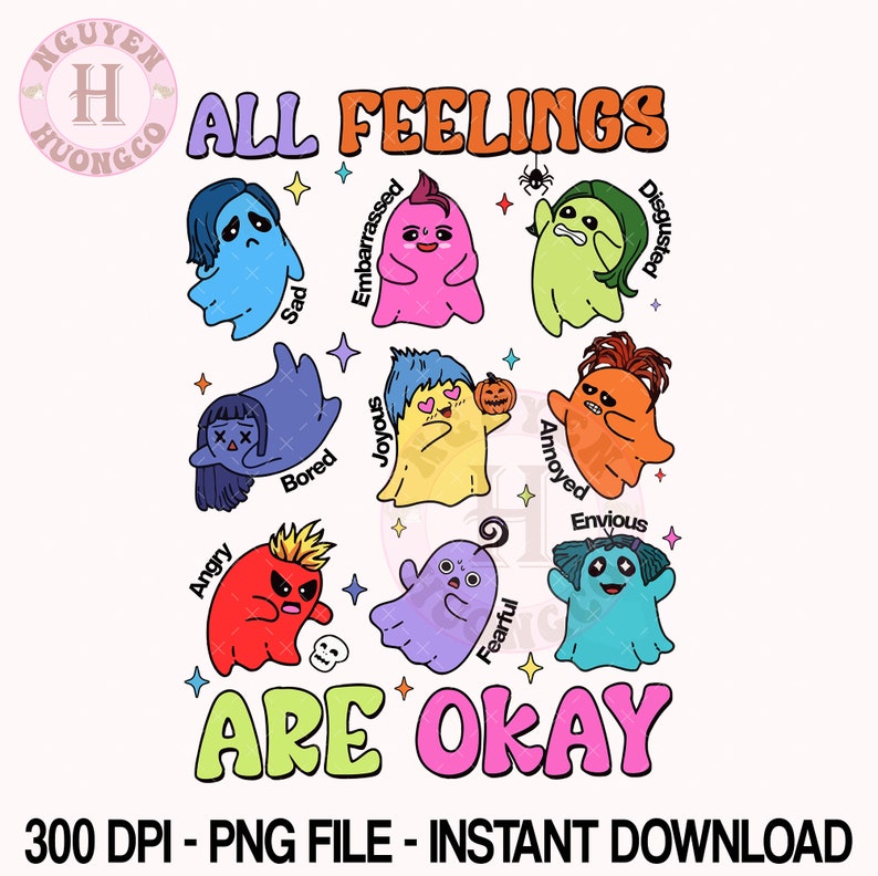 All Feelings Are Okay Inside Out Png, Cartoon Emotions Png, Mental ...