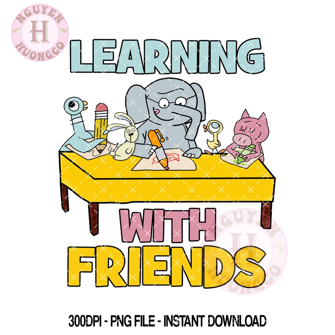 Elephant and Piggie Learning With Friends Png, Friends Elephant Pigeon ...
