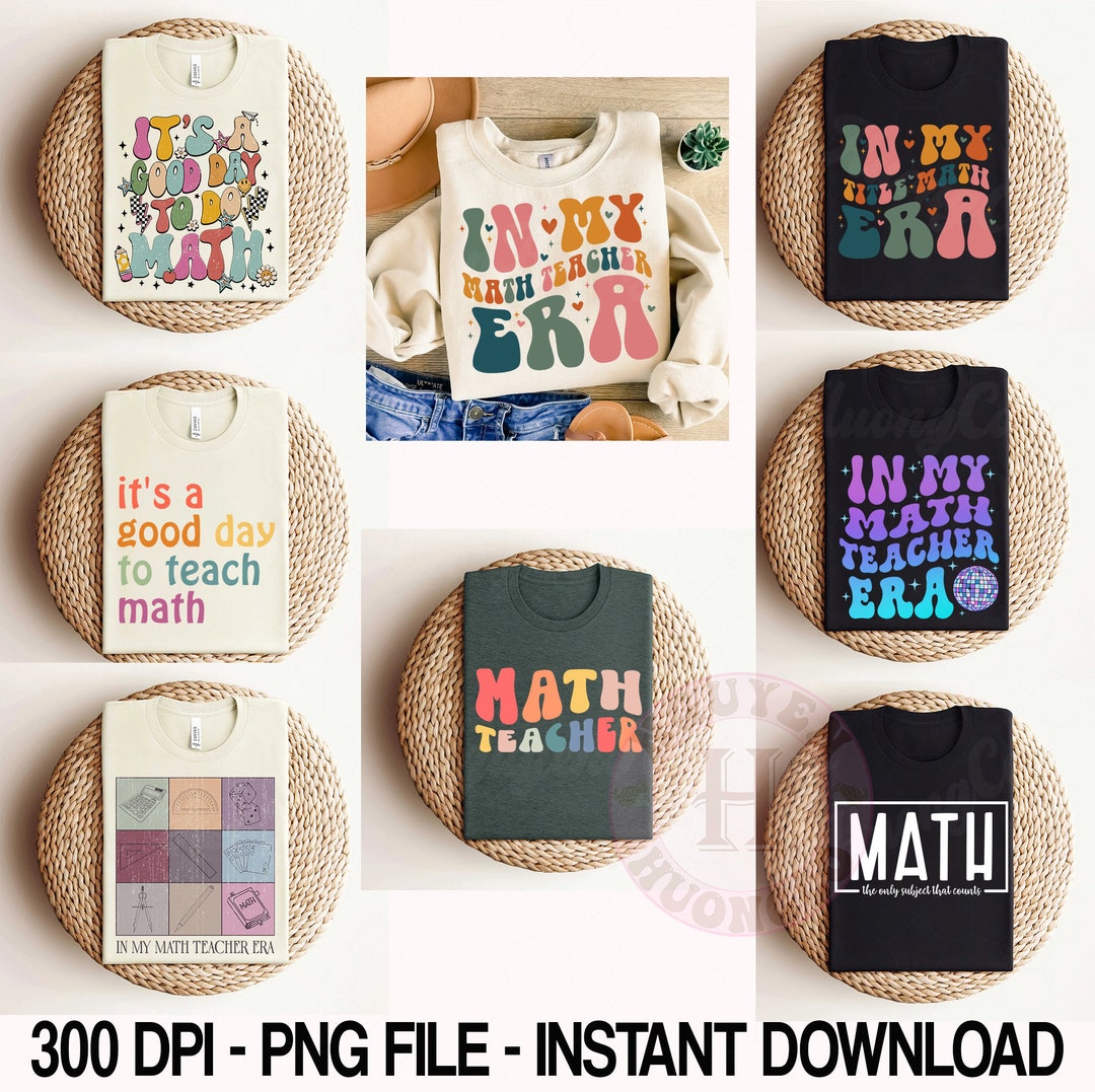 In My Math Teacher Era Png Bundle, Title Math Png, Funny Math Teacher ...