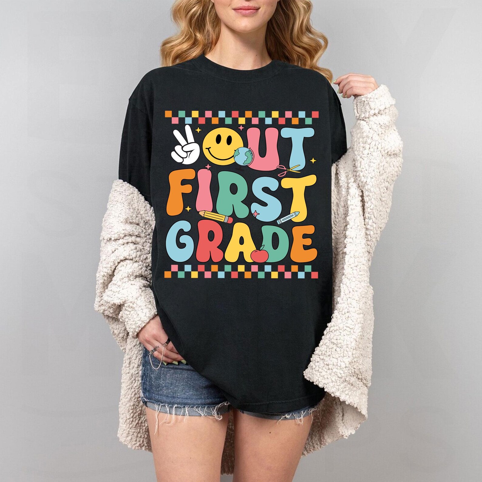 Peace Out First Grade Png Last Day of School Png Peace Out School Png ...