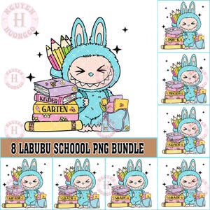 8 Labubu Teacher Back to School Bundle PNG, School Grade Png Bundle ...
