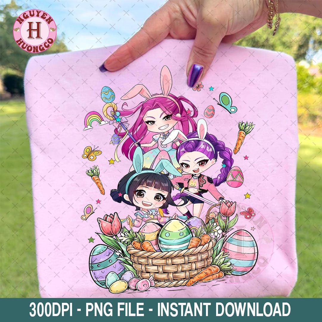 Easter Huntrix Chibi Kpop Demon Hunters PNG, Hutrix Kpop Puzzle Design ...