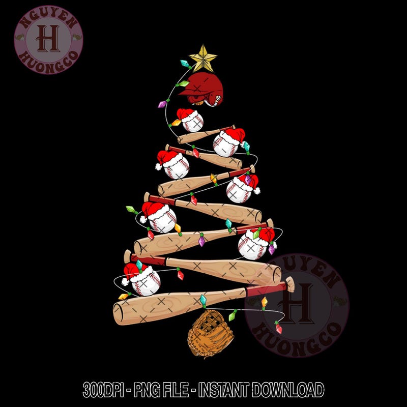 Baseball Christmas Svg - Etsy
