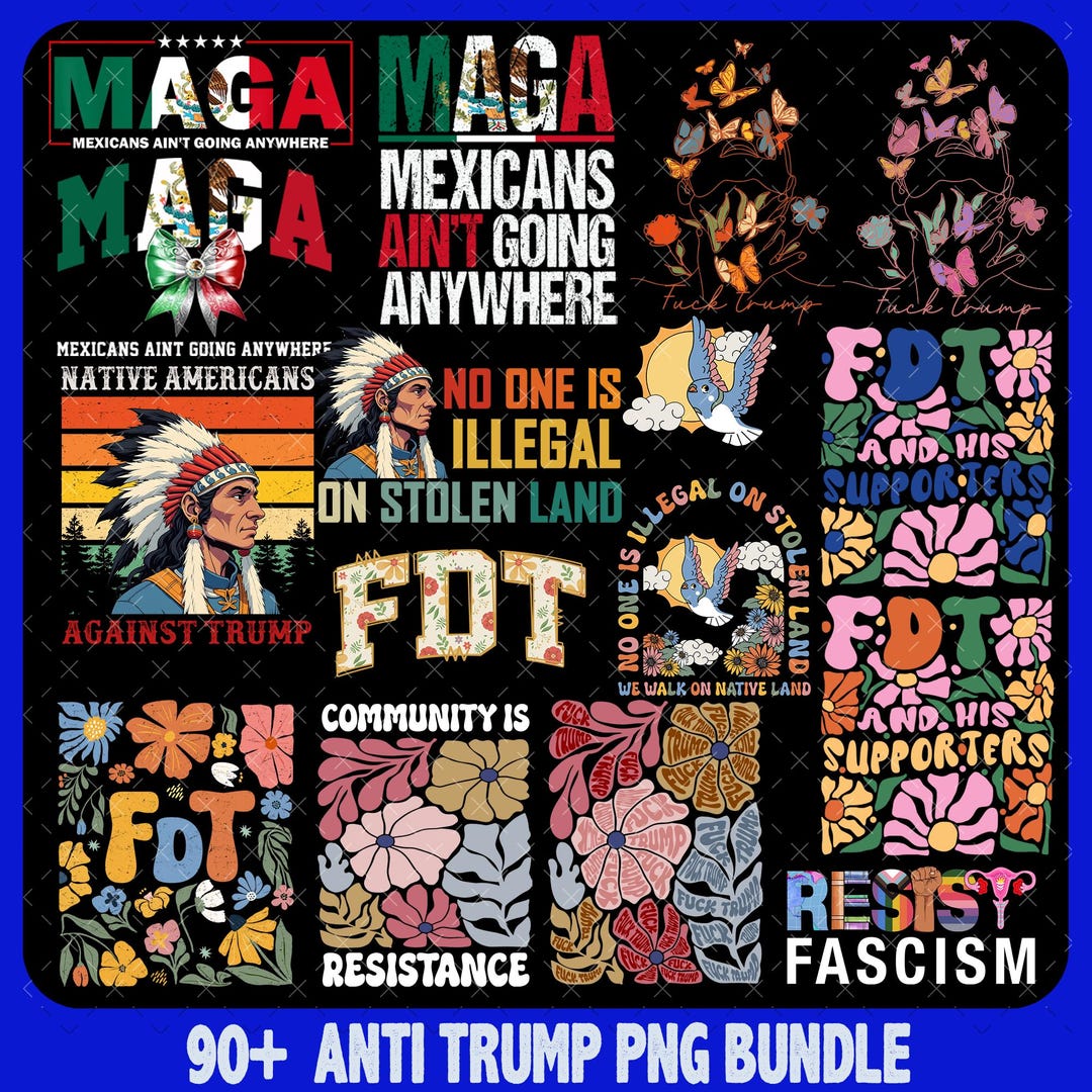 90+ Anti Trump Png Bundle, Floral Anti-trump Png, Protest Png, Anti ...