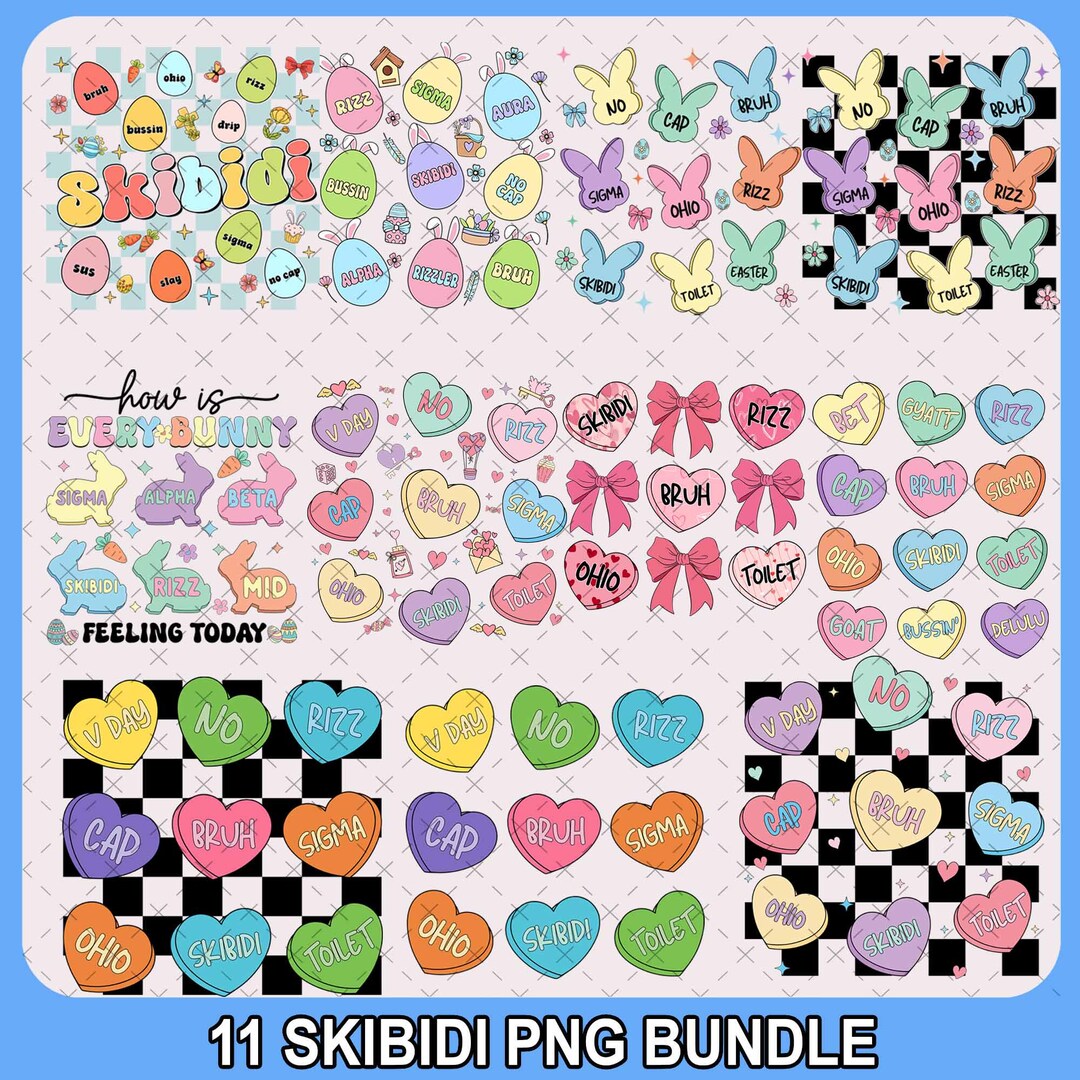 11+ Skibidi Easter Rizzler Png Bundle, Funny Easter Rizz Bruh Png, What ...