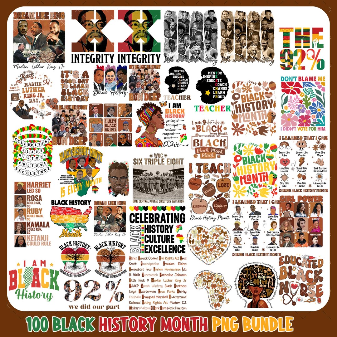 100+ Black History Month Png Bundle, Juneteenth Png Bundle, Black ...