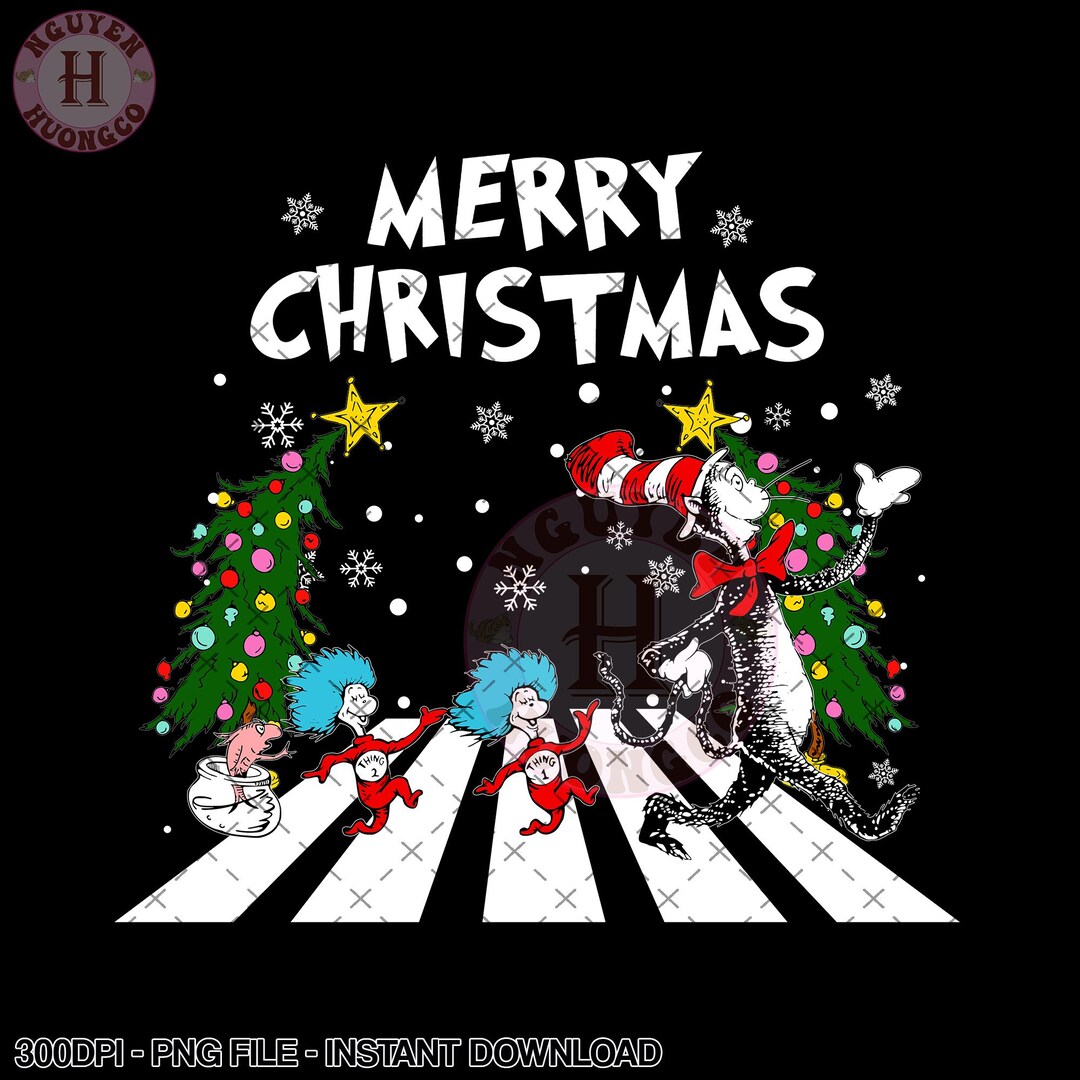 Dr Seuss Christmas Png, Merry Christmas Dr Seuss Abbey Road Png ...