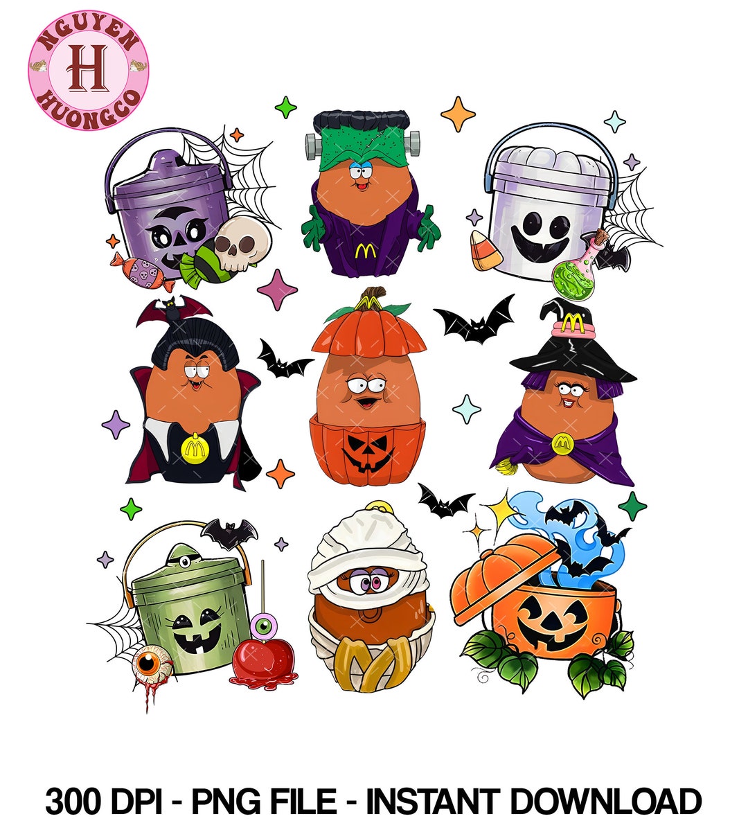 Spooky Nuggets Shirt Design, Halloween Funny Png, Chicken Nuggets Png ...