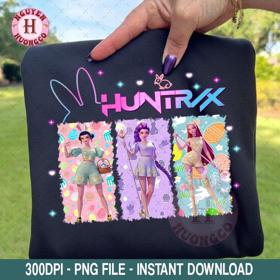 Kpop Hunter Huntrix Easter Day PNG , Cute Green Outfit Characters, Kpop ...
