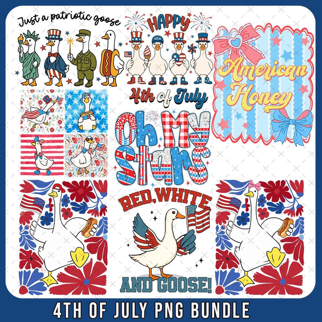 8+ Funny Patriotic Goose PNG, 4th of July Silly Goose Png, Oh My Stars ...