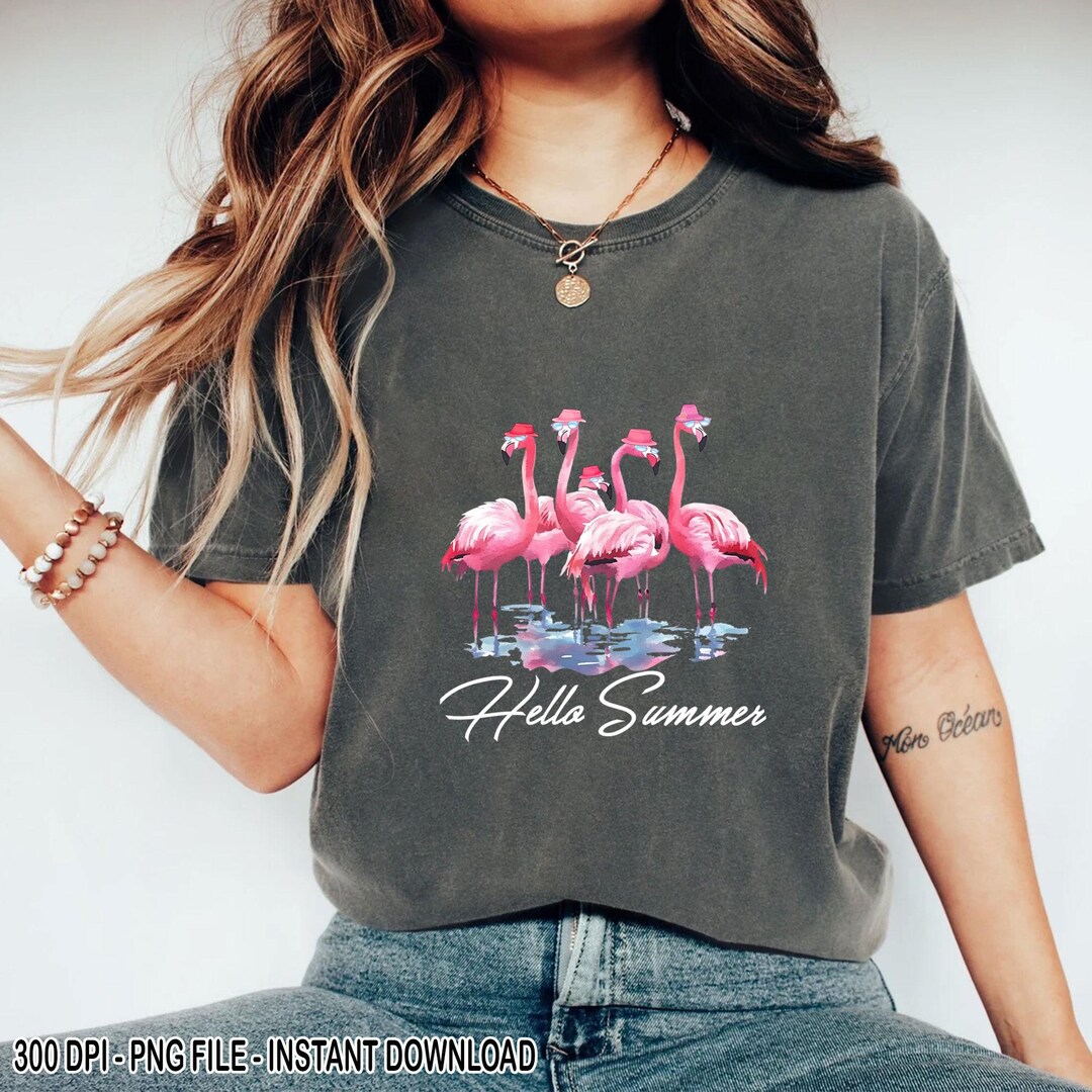 Flamingo Hello Summer PNG, Sweet Summer Time Png, Tie-dye Summer Png ...