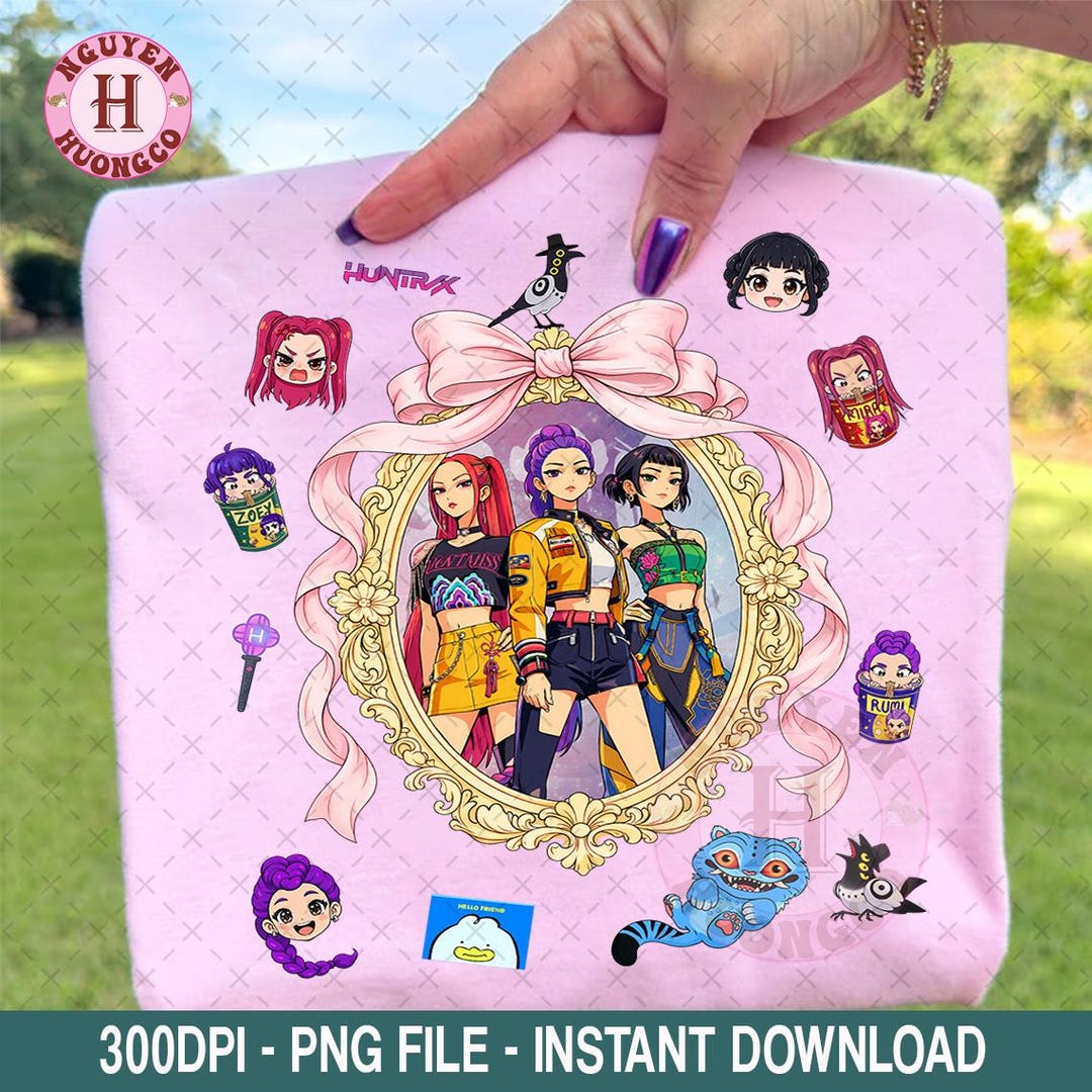 Huntrix Coquette Bow Mirror Kpop Demon Hunters PNG, Hutrix Kpop Puzzle ...