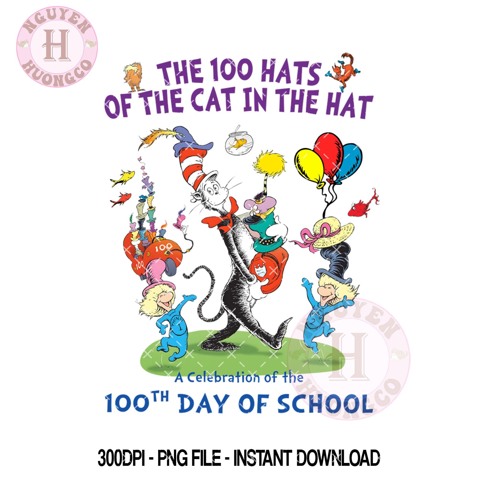 The 100 Hats of the Cat in the Hat Png, Dr.susess Png Sublimation, Dr ...
