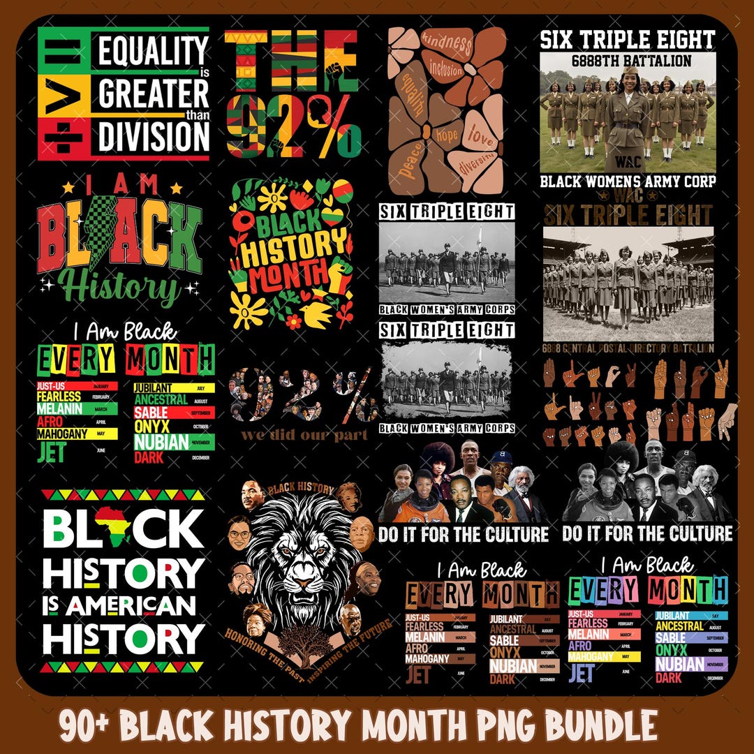 90+ Black History Month Png Bundle, Juneteenth Png Bundle, Black People ...